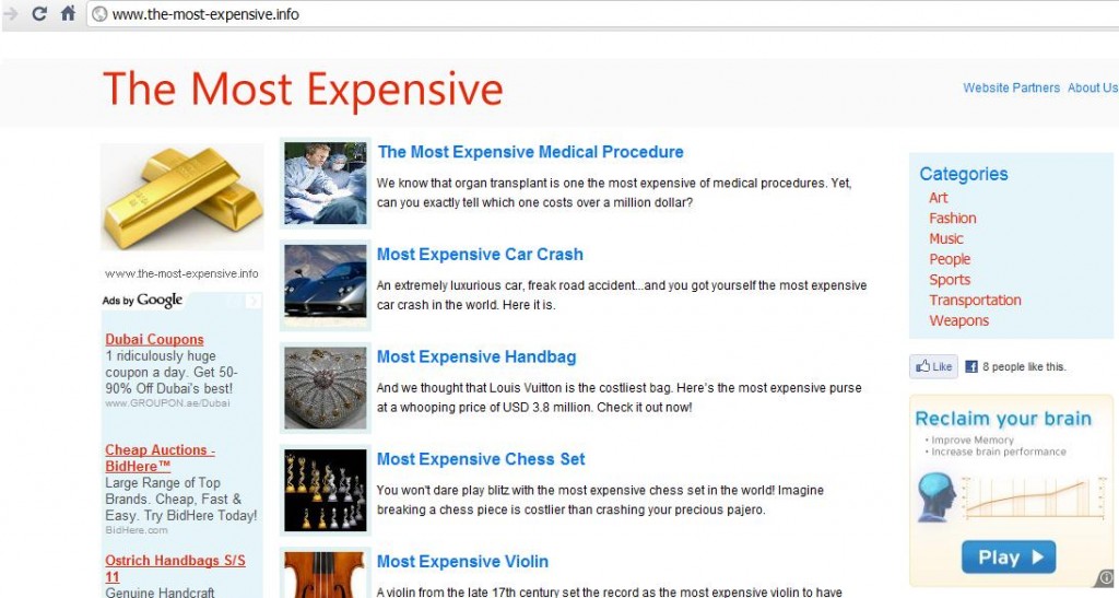 The Most Expensive Site – Scribbling Neurons