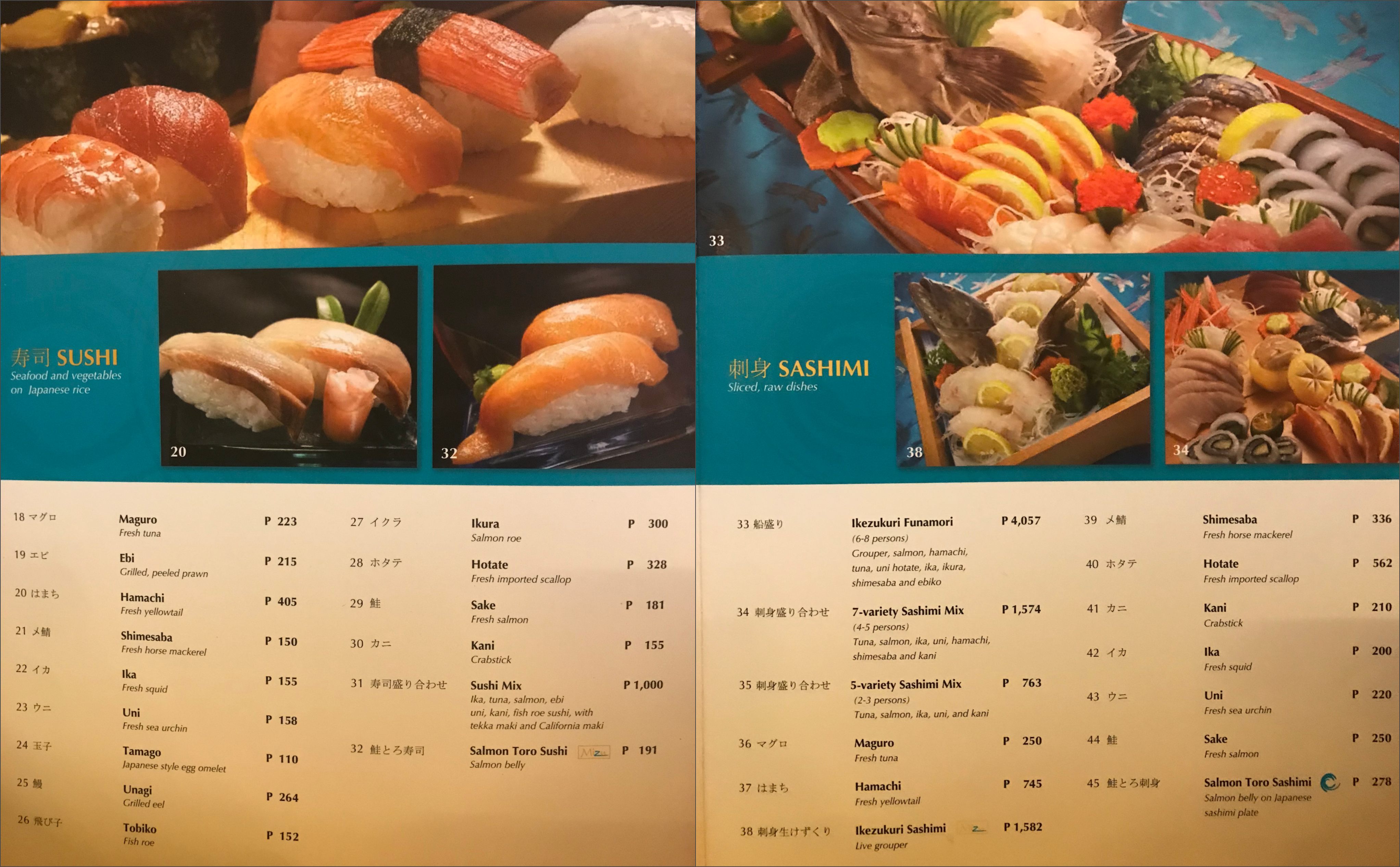Here’s Our First Look at the Menu of Mizu (Waterfront Cebu ...